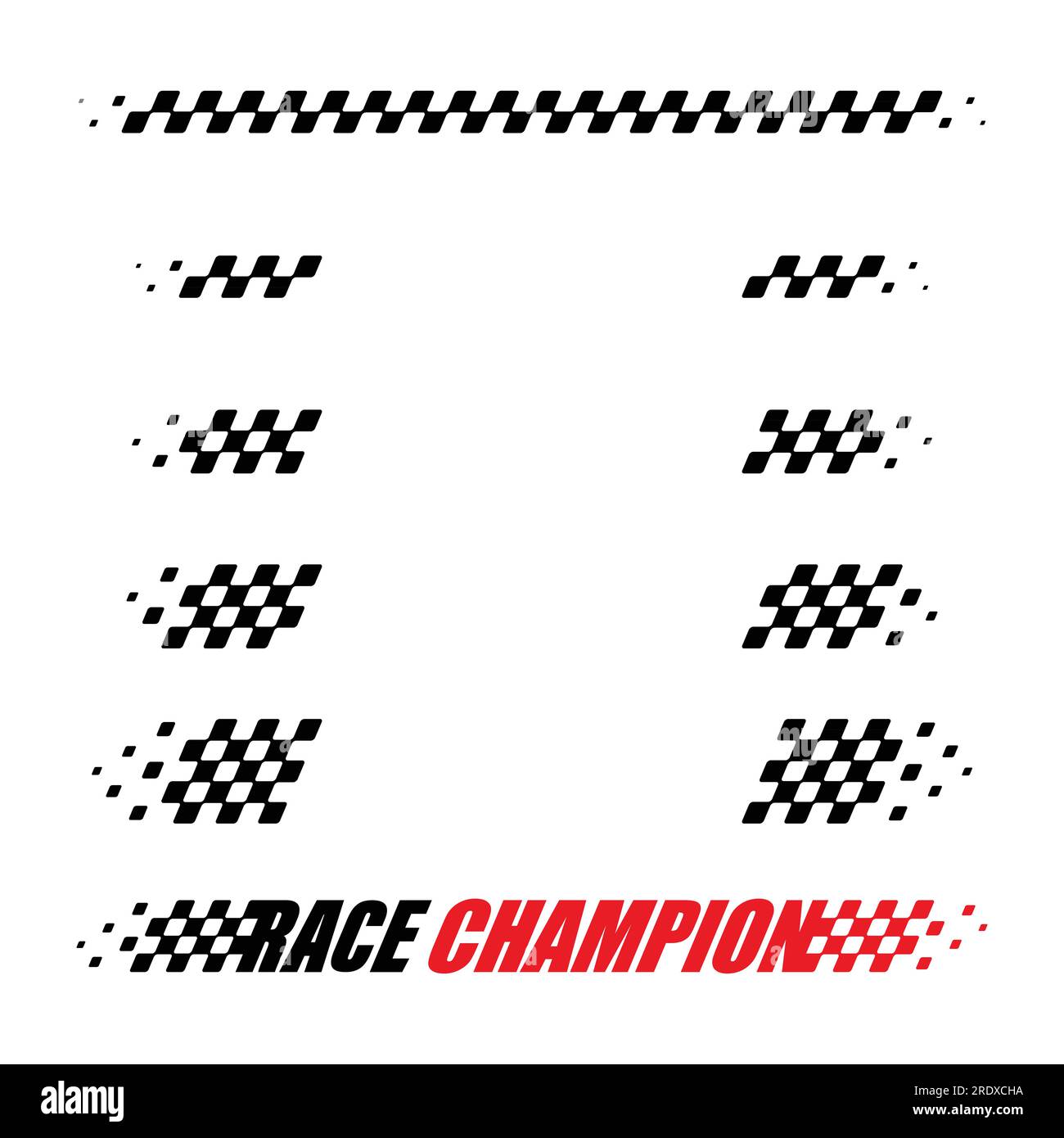 Different row race checkered flag lines Stock Vector Image & Art - Alamy