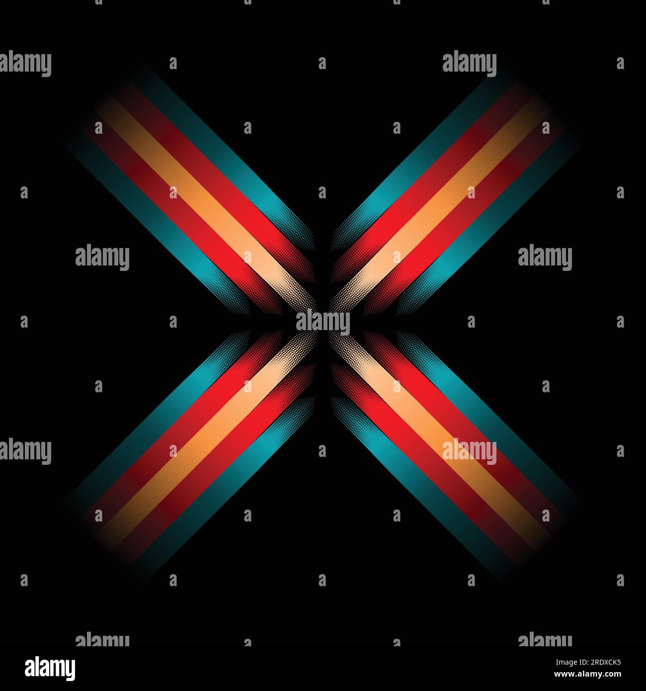 Three color gradient halftone lines cross Stock Vector Image & Art - Alamy