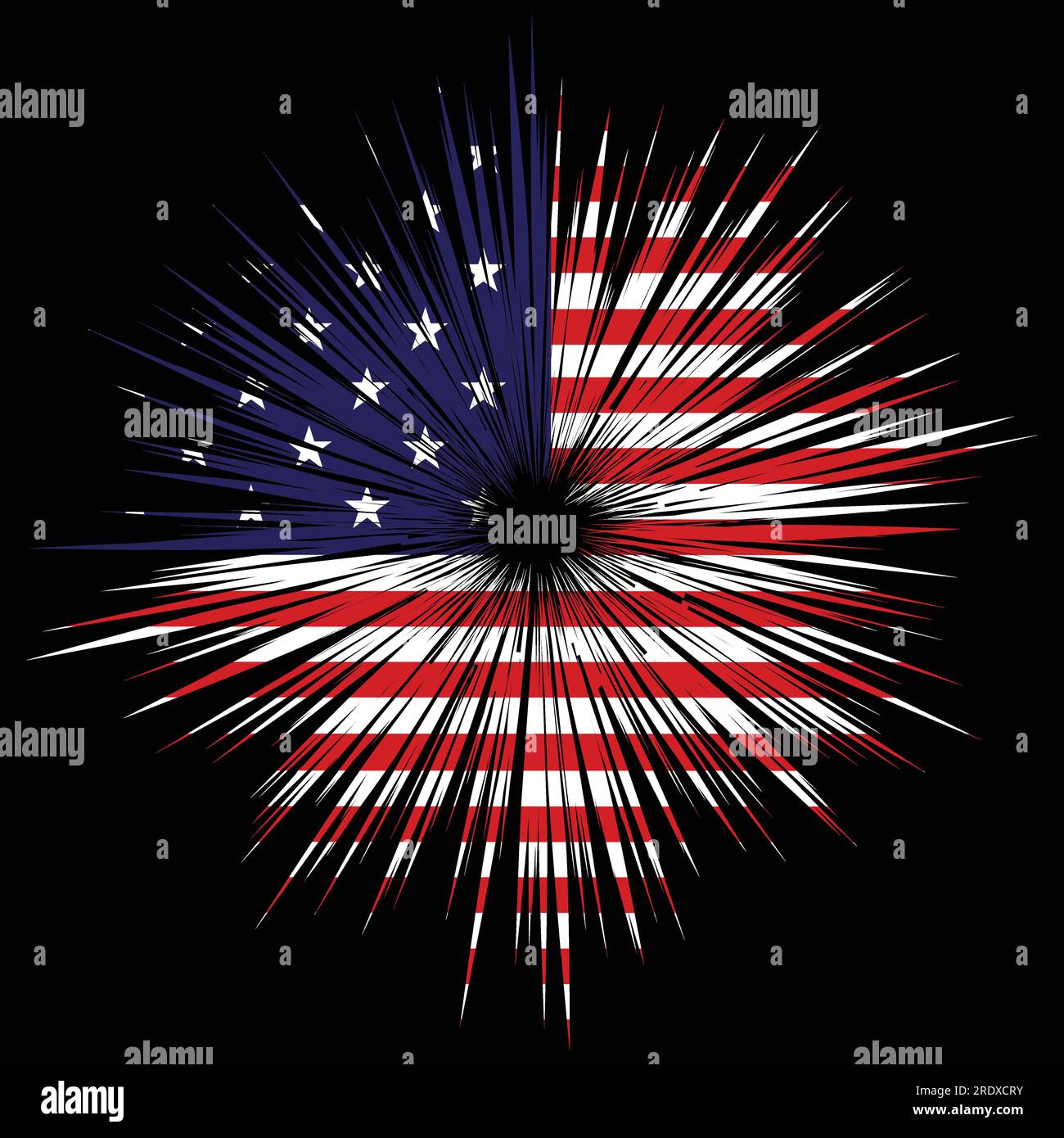 Firework explosion USA flag background Stock Vector Image & Art - Alamy