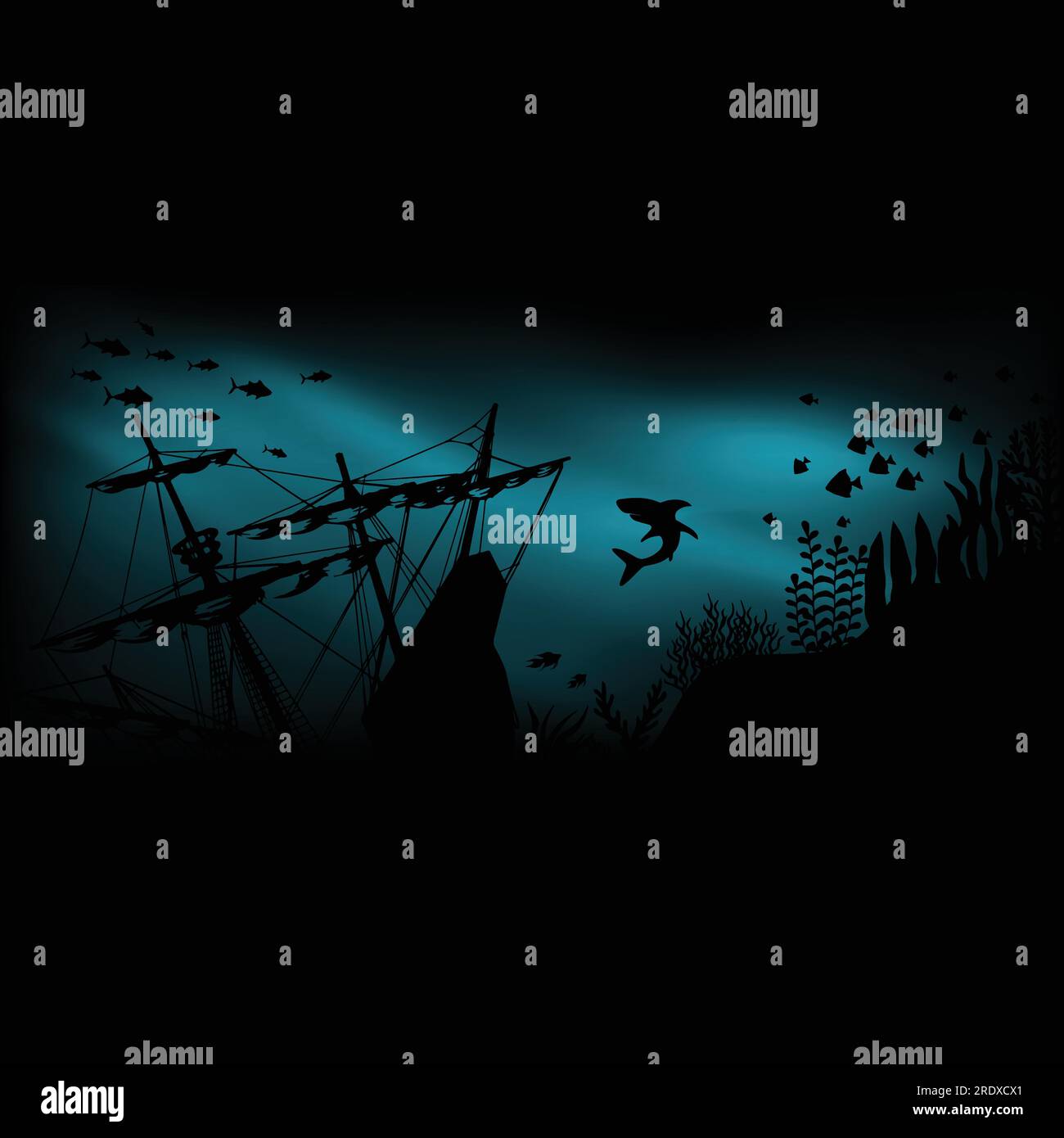 Underwater life background Stock Vector Image & Art - Alamy