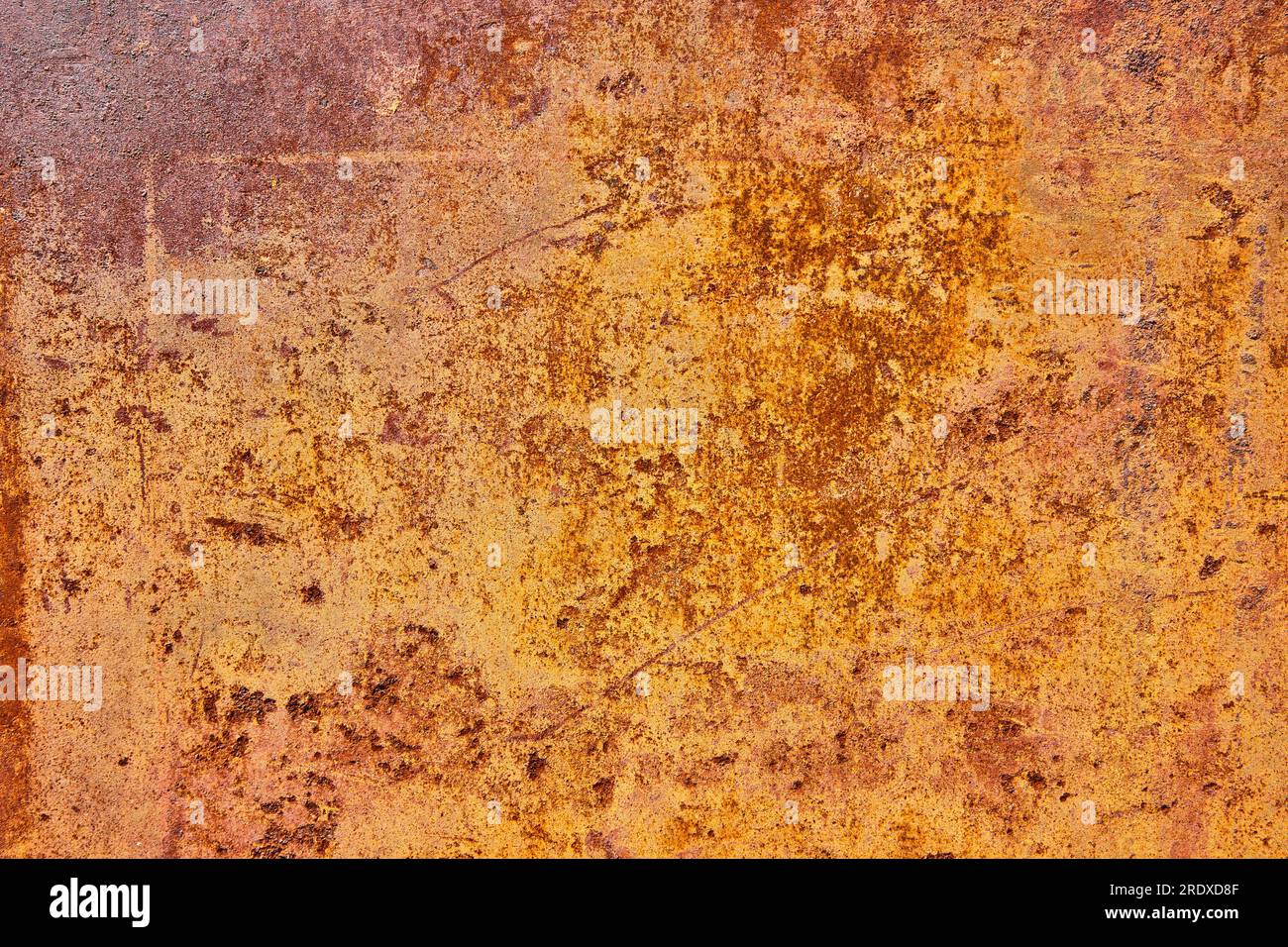 Abstract orange and yellow metal rusting background asset, brown ...
