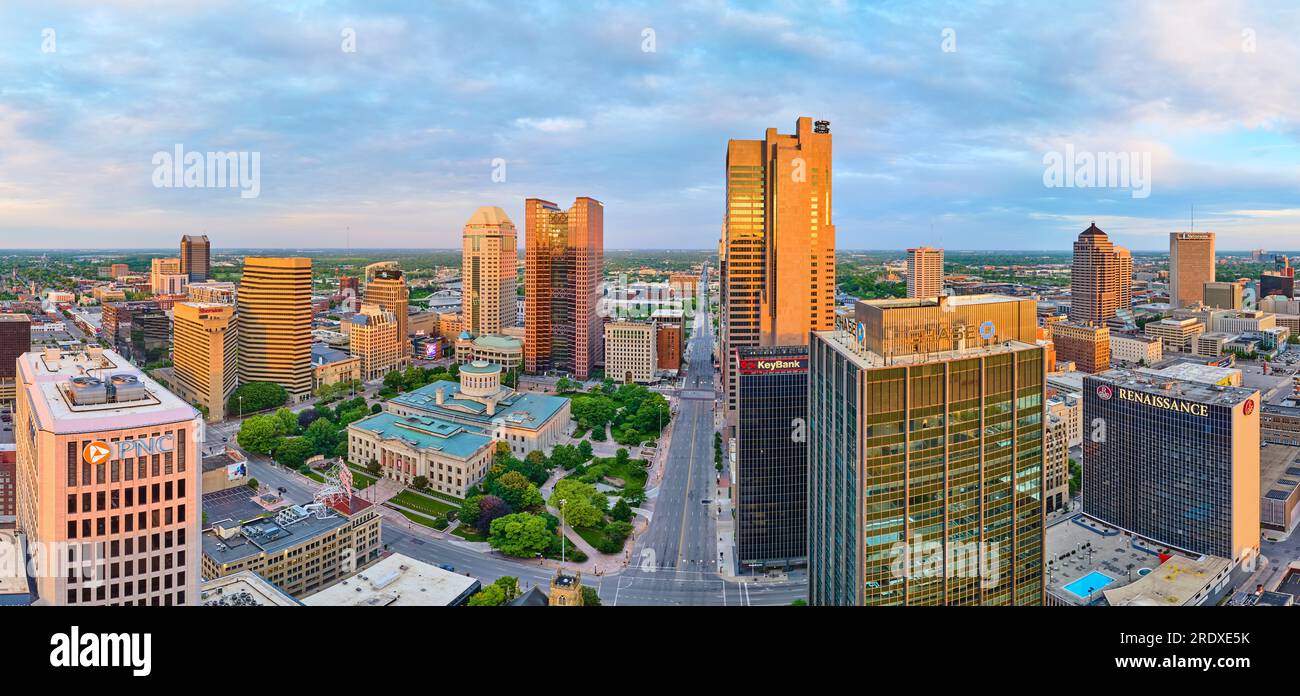 Capital Square Foundation and PNC buildings in panorama of city and ...