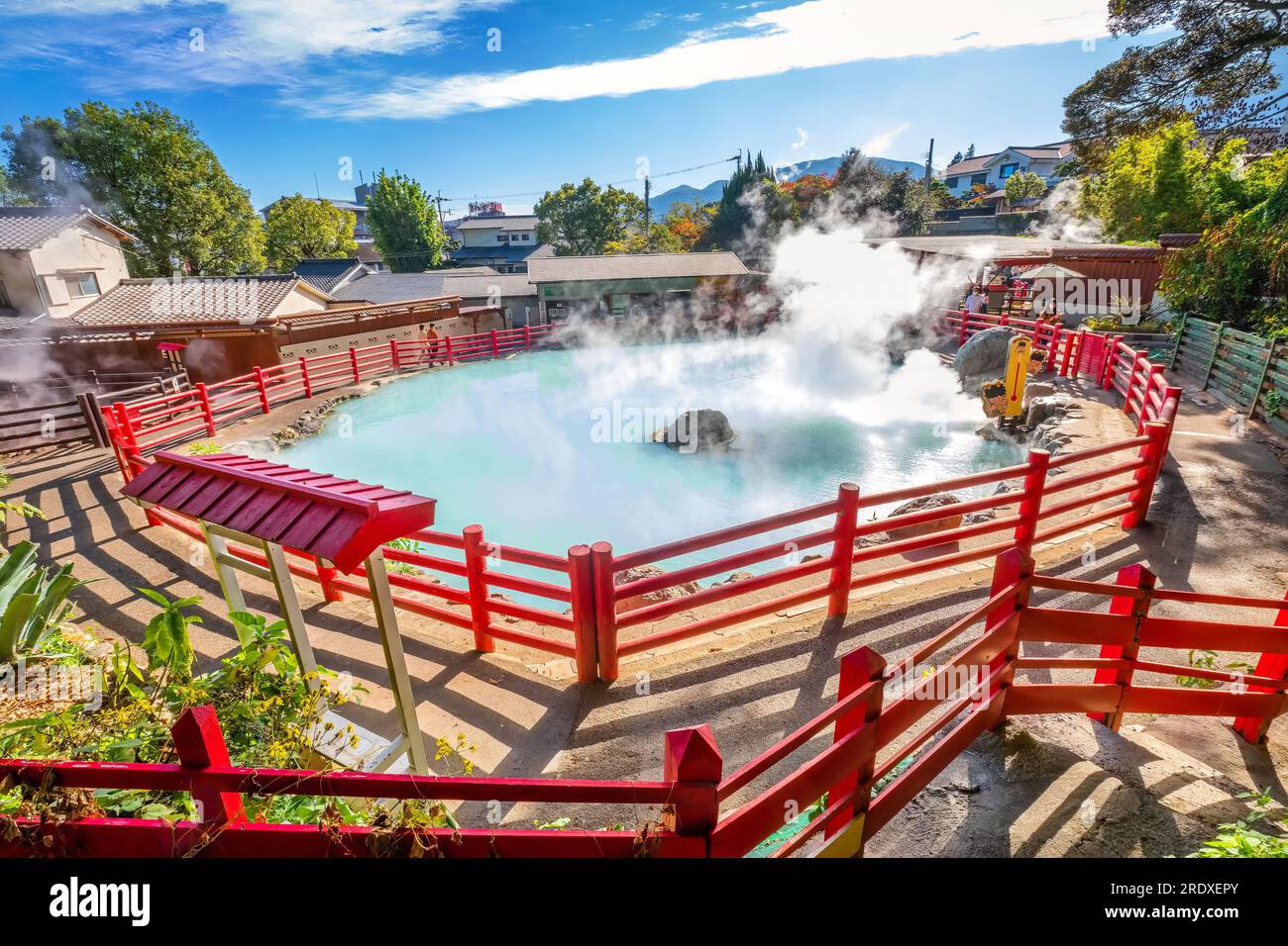 Beppu, Japan - Nov 25 2022: Kamado Jigoku hot spring in Beppu, Oita ...