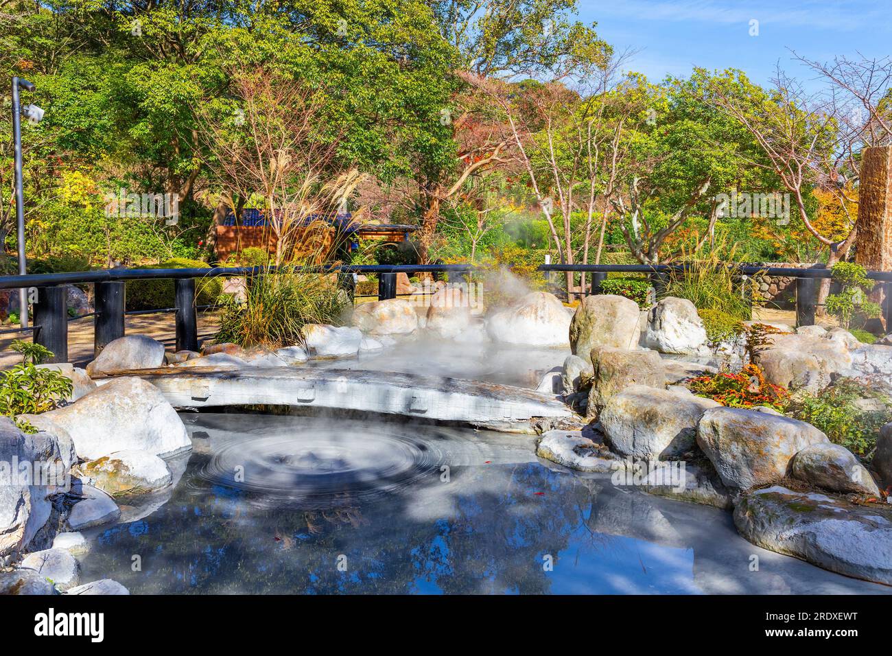 Beppu, Japan - Nov 25 2022: Oniishibozu Jigoku hot spring in Beppu ...