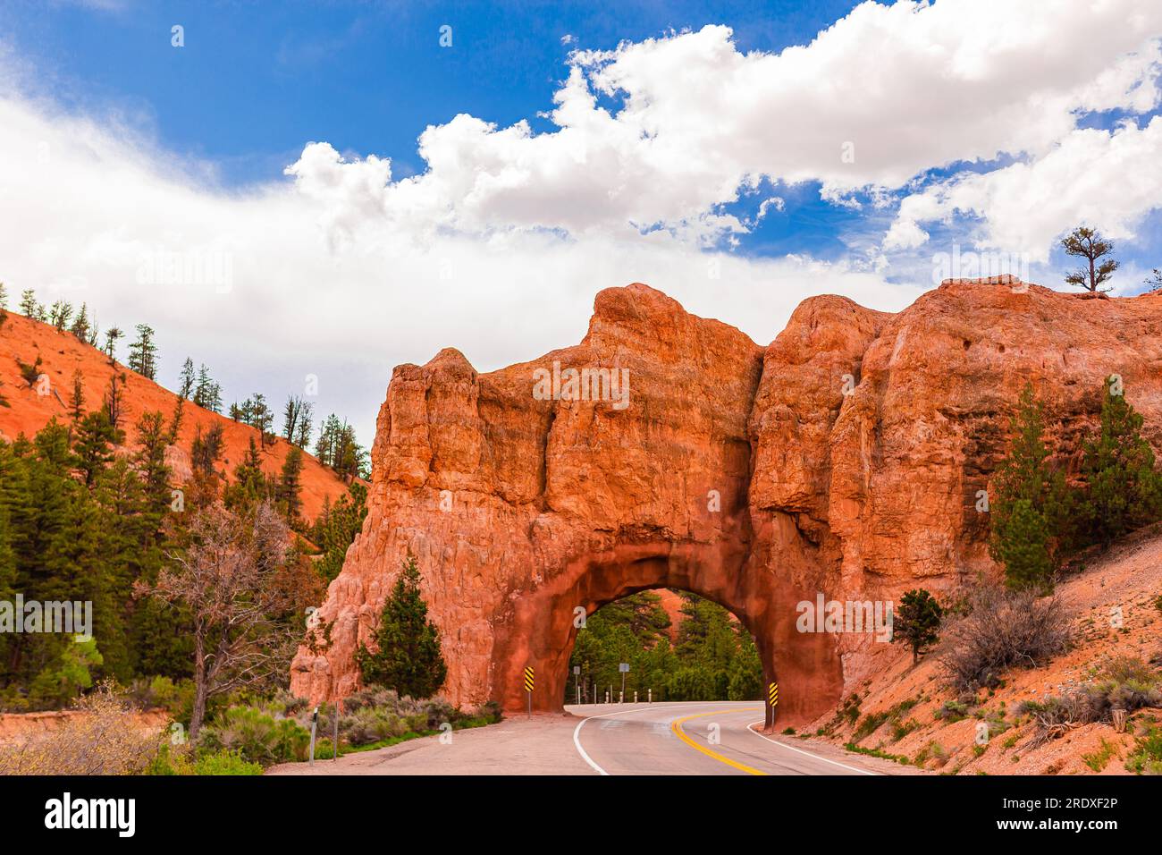 Natural stone arch Bridge in the Red Canyon National Park in Utah, USA ...