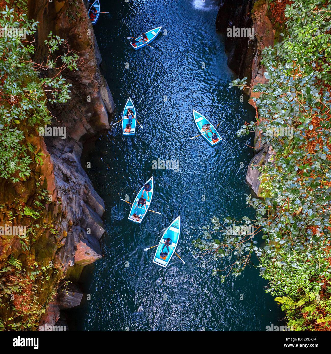 Miyazaki, Japan - Nov 24 2022: Takachiho Gorge is a narrow chasm cut ...