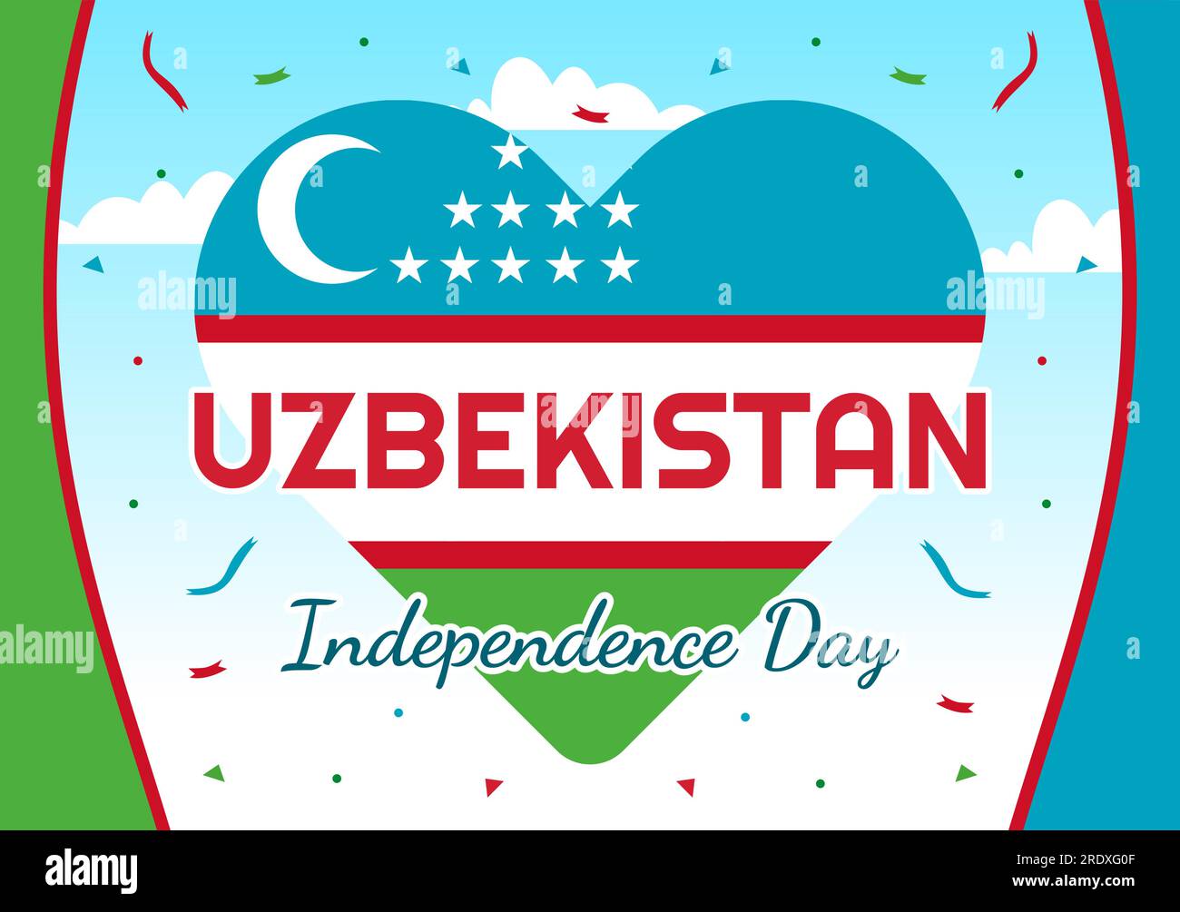 Happy Uzbekistan Independence Day Vector Illustration on 1st of ...