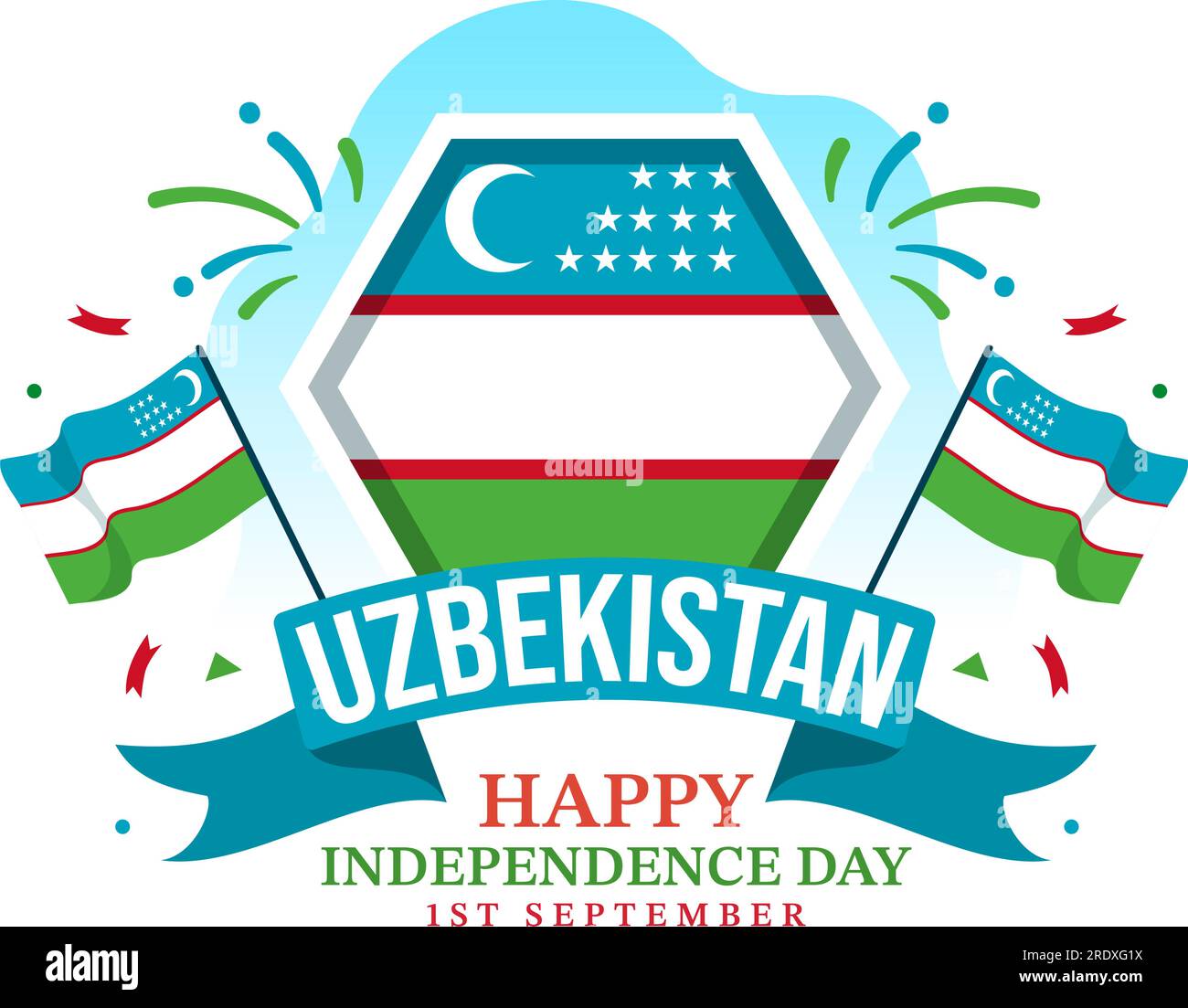 Happy Uzbekistan Independence Day Vector Illustration on 1st of ...