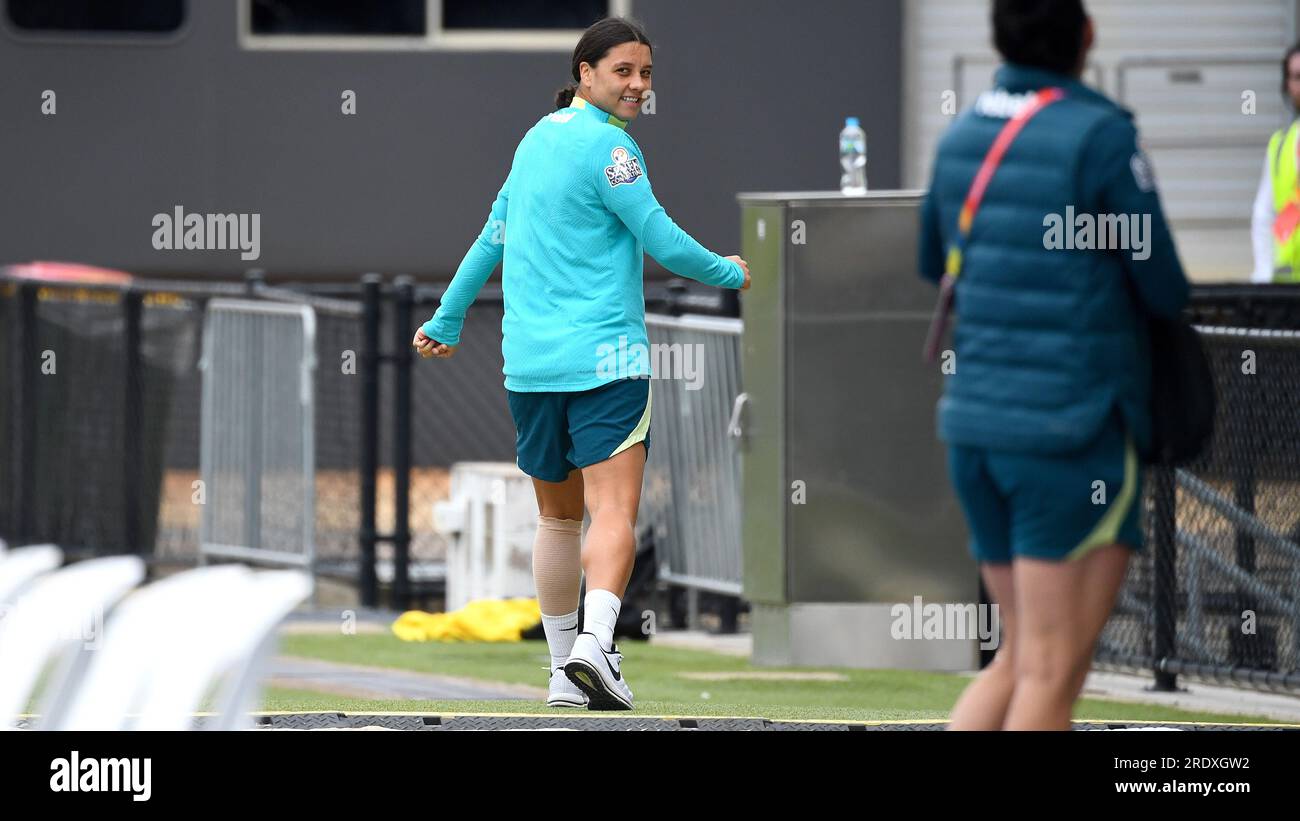 Brisbane, Australia. 24th July, 2023. Sam Kerr of Australia looks on ...