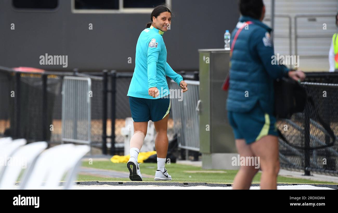 Brisbane, Australia. 24th July, 2023. Sam Kerr of Australia looks on ...