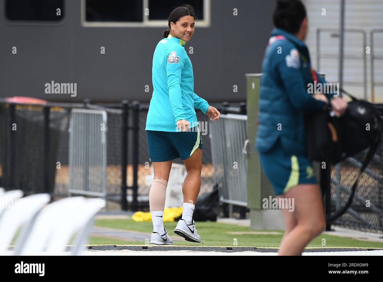 Brisbane, Australia. 24th July, 2023. Sam Kerr of Australia looks on ...
