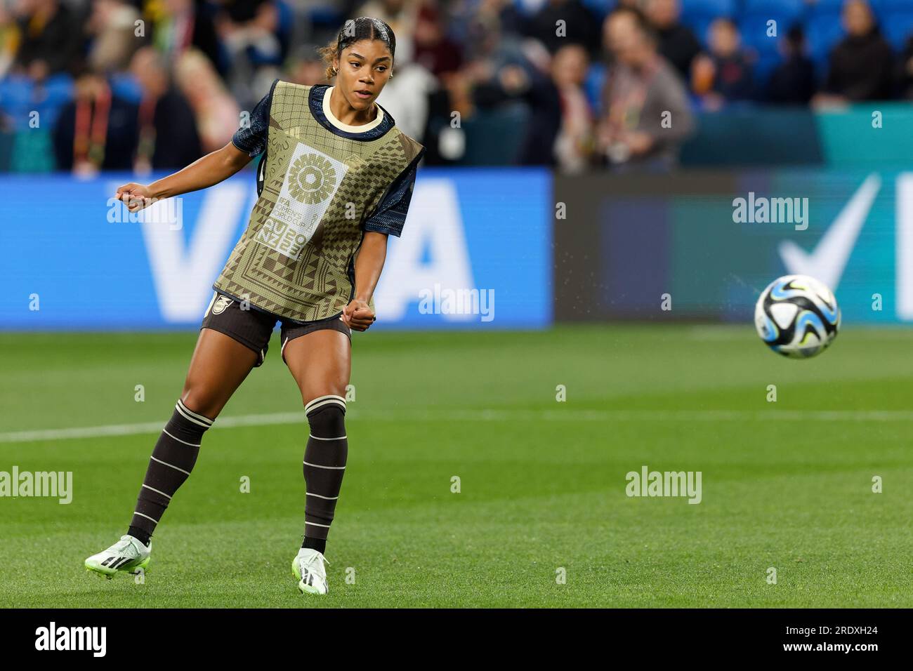 Sydney, Australia. 23rd July, 2023. Kameron Simmonds of Jamaica warms ...