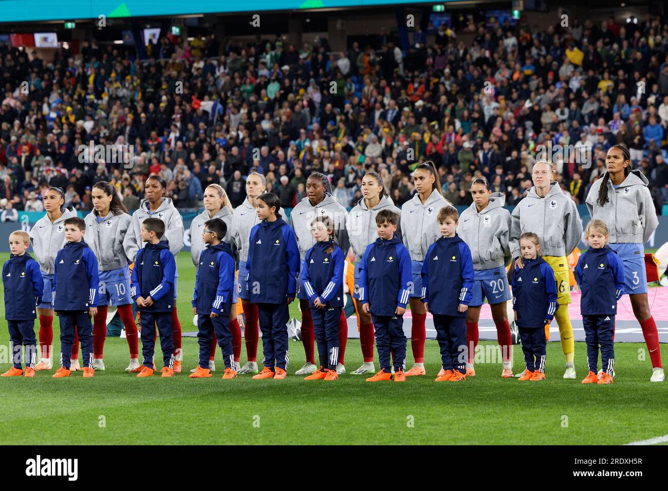 Sydney, Australia. 23rd July, 2023. France players line up on the pitch ...