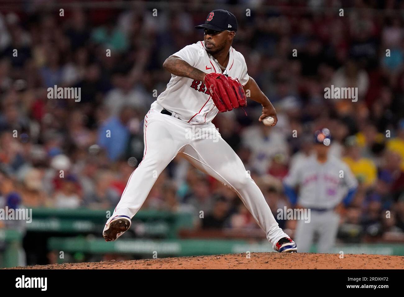 Boston Red Sox's Joely Rodriguez winds up for a pitch to a New York ...