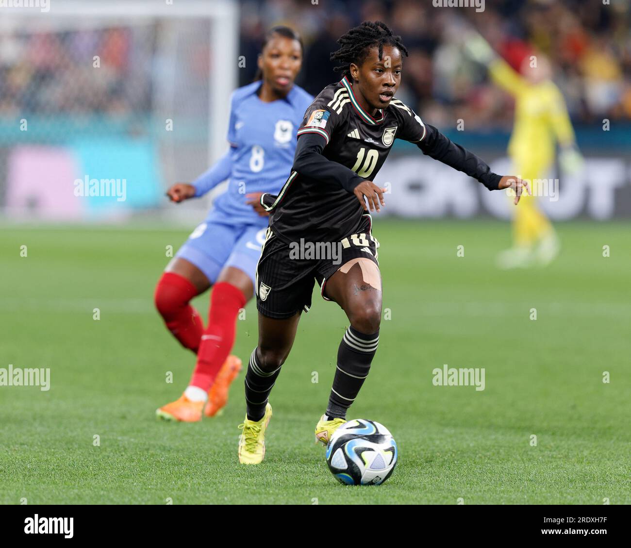 Sydney, Australia. 23rd July, 2023. Jody Brown of Jamaica controls the ...