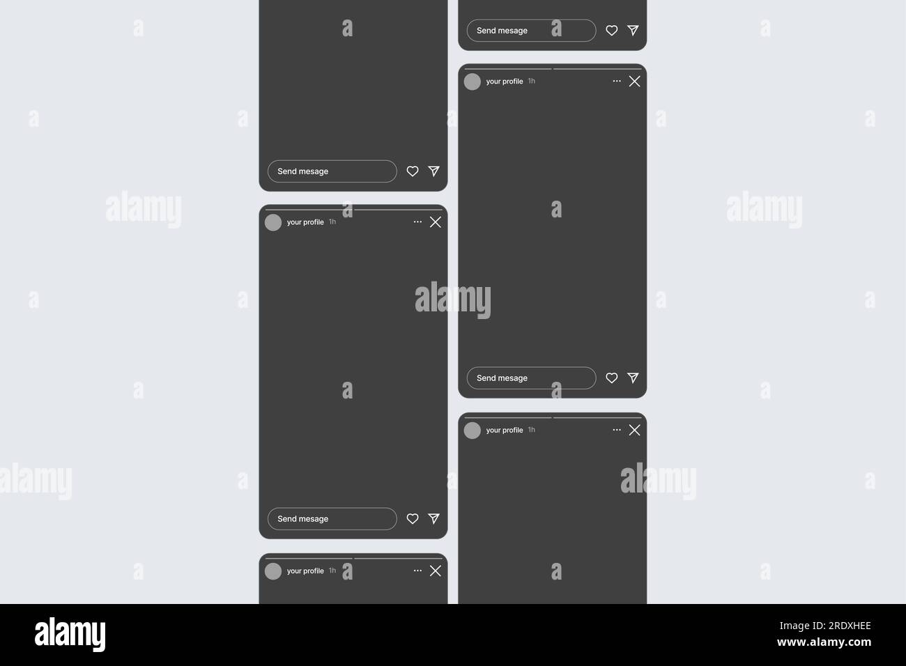Social Media Profile Screen Template Stock Vector Image & Art - Alamy