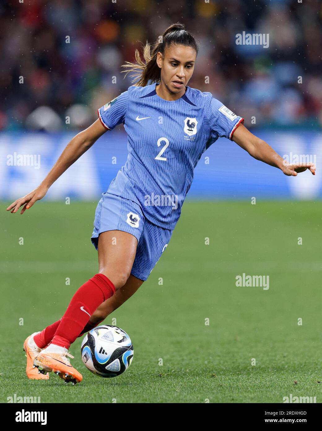 Sydney, Australia. 23rd July, 2023. Maelle Lakrar of France controls ...