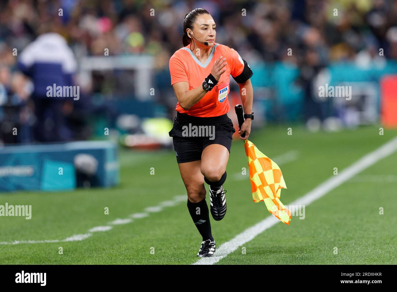 Sydney, Australia. 23rd July, 2023. Assistant referee, Leslie Vasquez in action during the FIFA ...