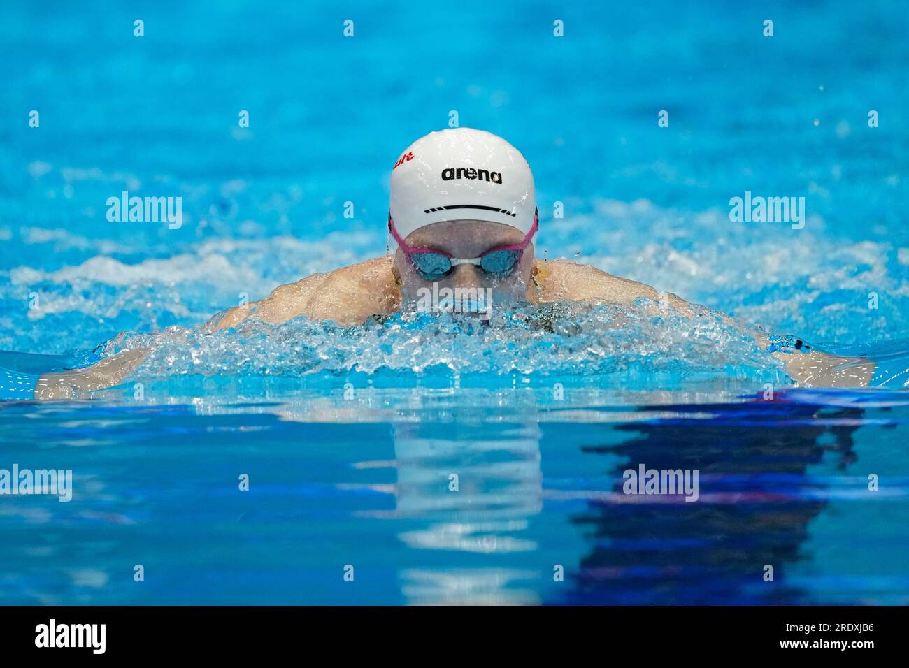 Lydia Jacoby of the United States competes in the women's 100m ...