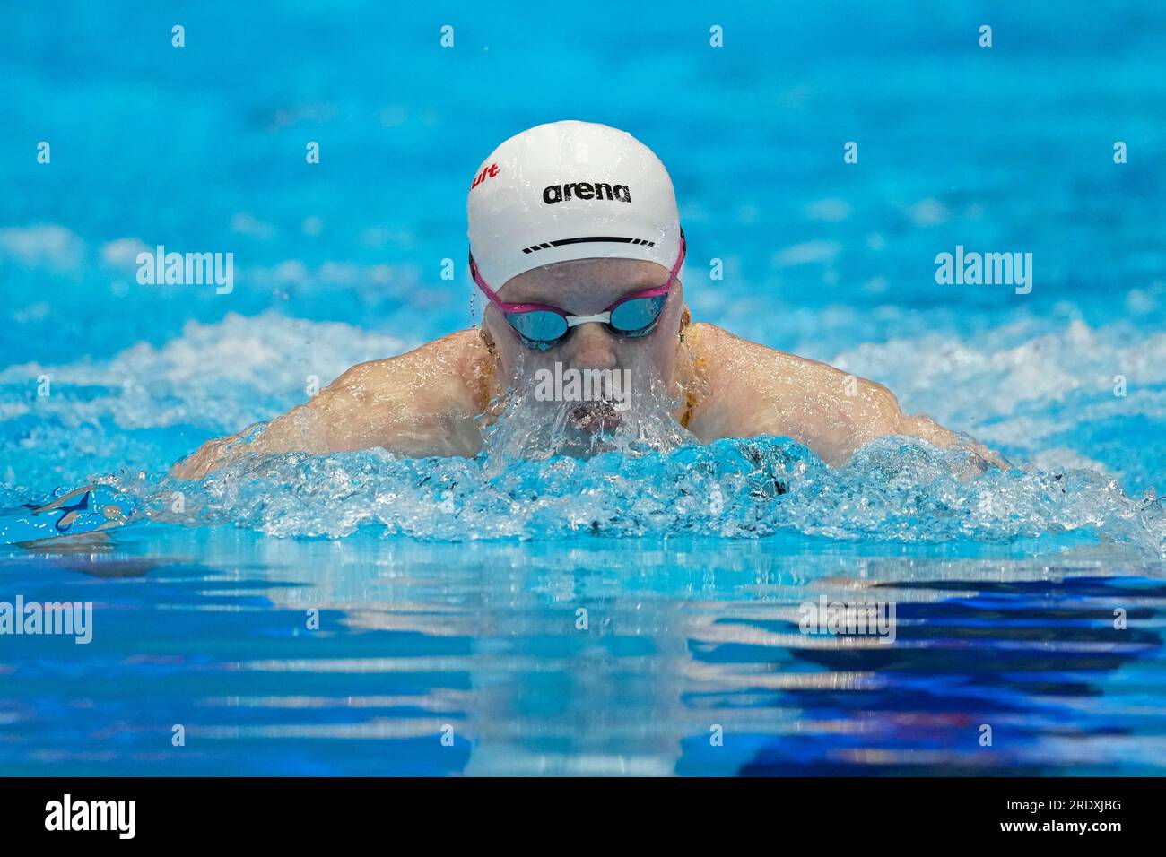 Lydia Jacoby of the United States competes in the women's 100m ...