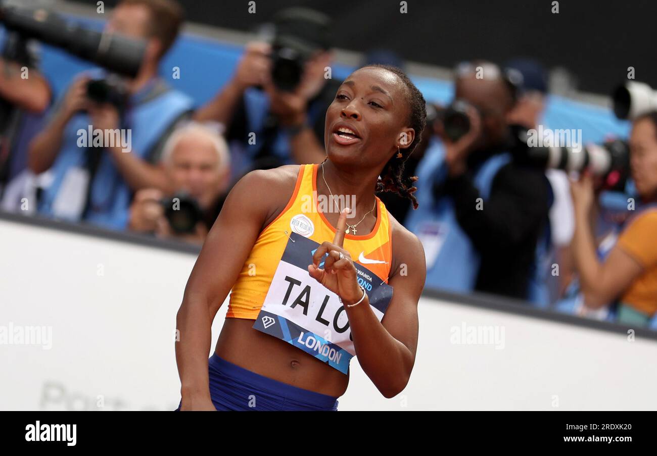 London, Britain. 23rd July, 2023. Marie-Josee Ta Lou of Cote d'lvoire ...