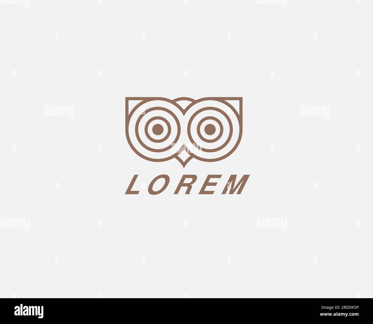 Modern minimal owl illustration. Linear owl logo Stock Vector Image ...