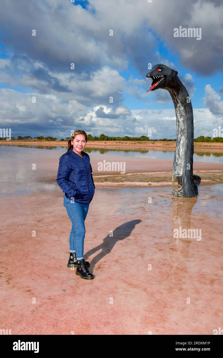 A young female Asian tourist meets the Loch Eel monster who lives in ...