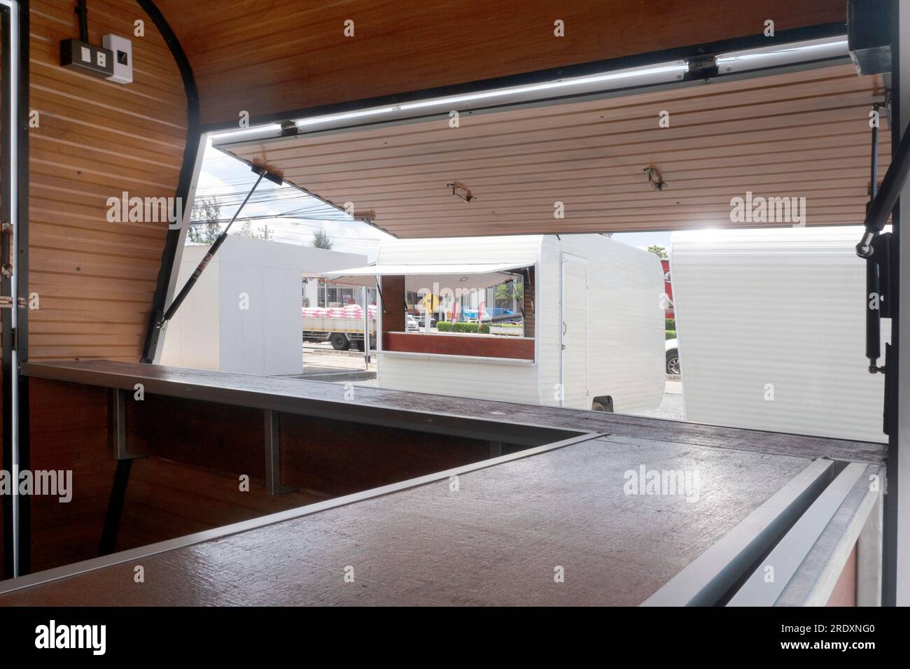 Car Mobile vending machines in Public Park Stock Photo - Alamy