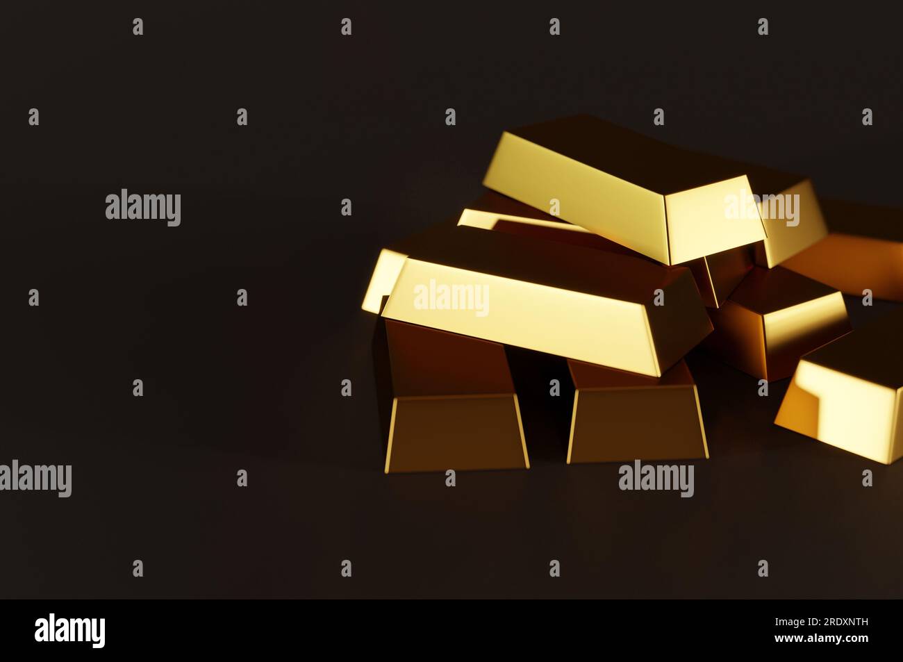 3D Illustration , Gold bars and Financial and business concept Stock Photo - Alamy