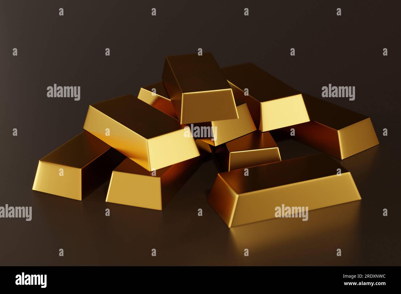3D Illustration , Gold bars and Financial and business concept Stock Photo - Alamy