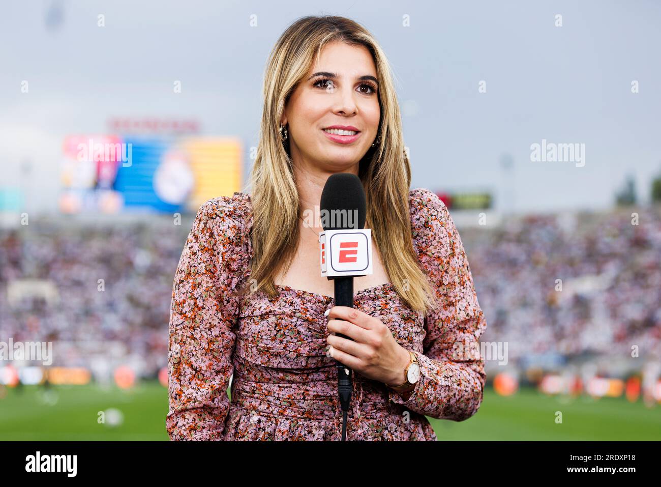 PASADENA, CA - JULY 23: ESPN Deportes reporter Katia Castorena during ...