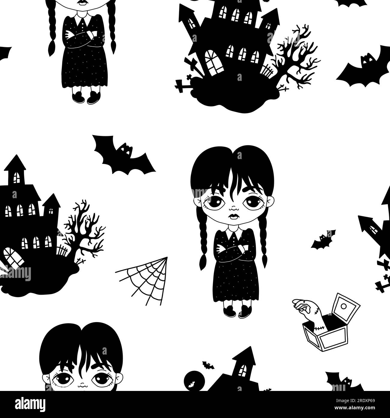 Wednesday addams Black and White Stock Photos & Images - Alamy