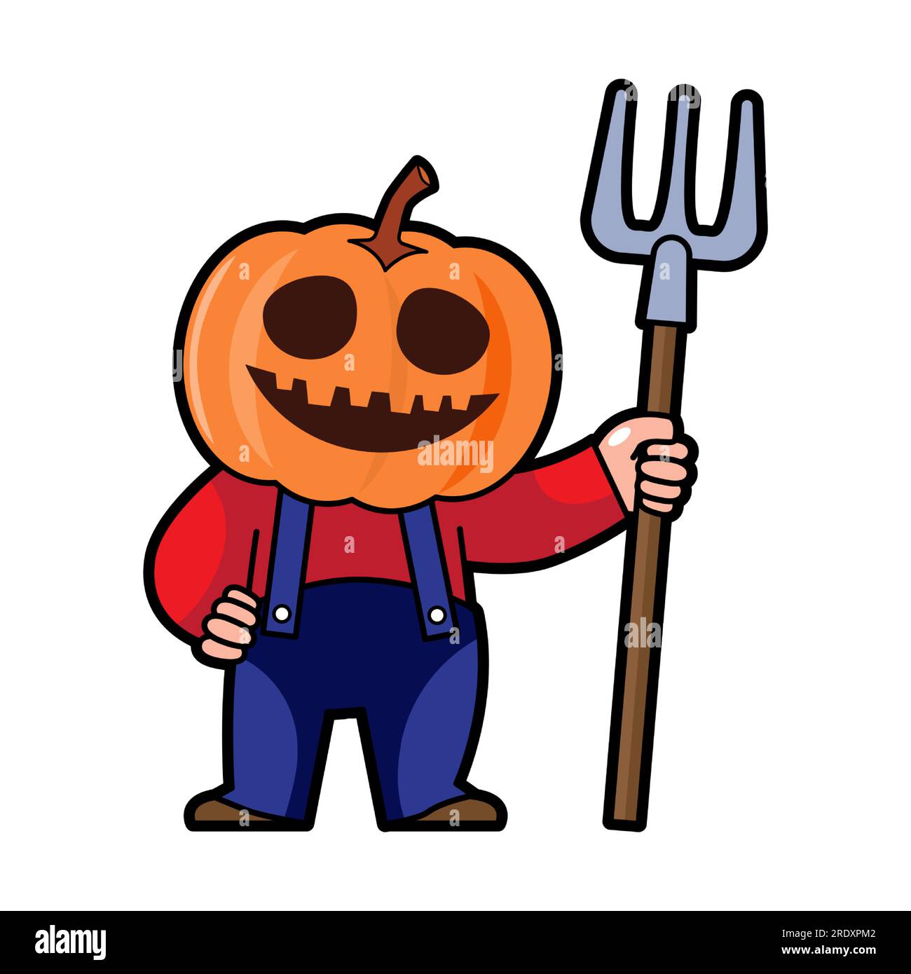 Man with pumpkin head . Halloween cartoon characters . Vector Stock ...