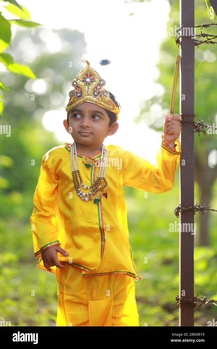 Fancy Dress Krishna, Indian loard krishna Stock Photo - Alamy