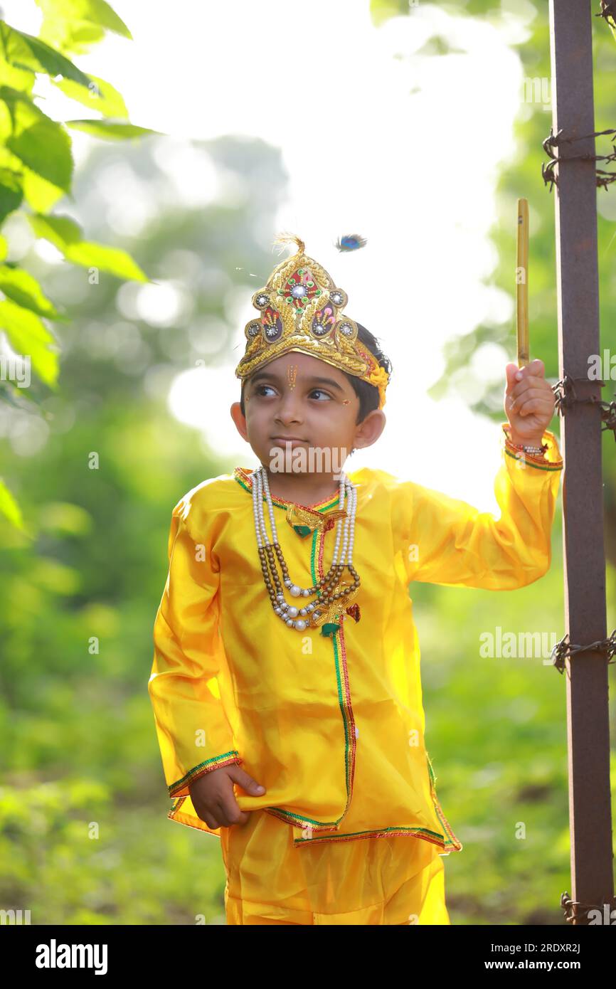 Fancy Dress Krishna, Indian loard krishna Stock Photo - Alamy