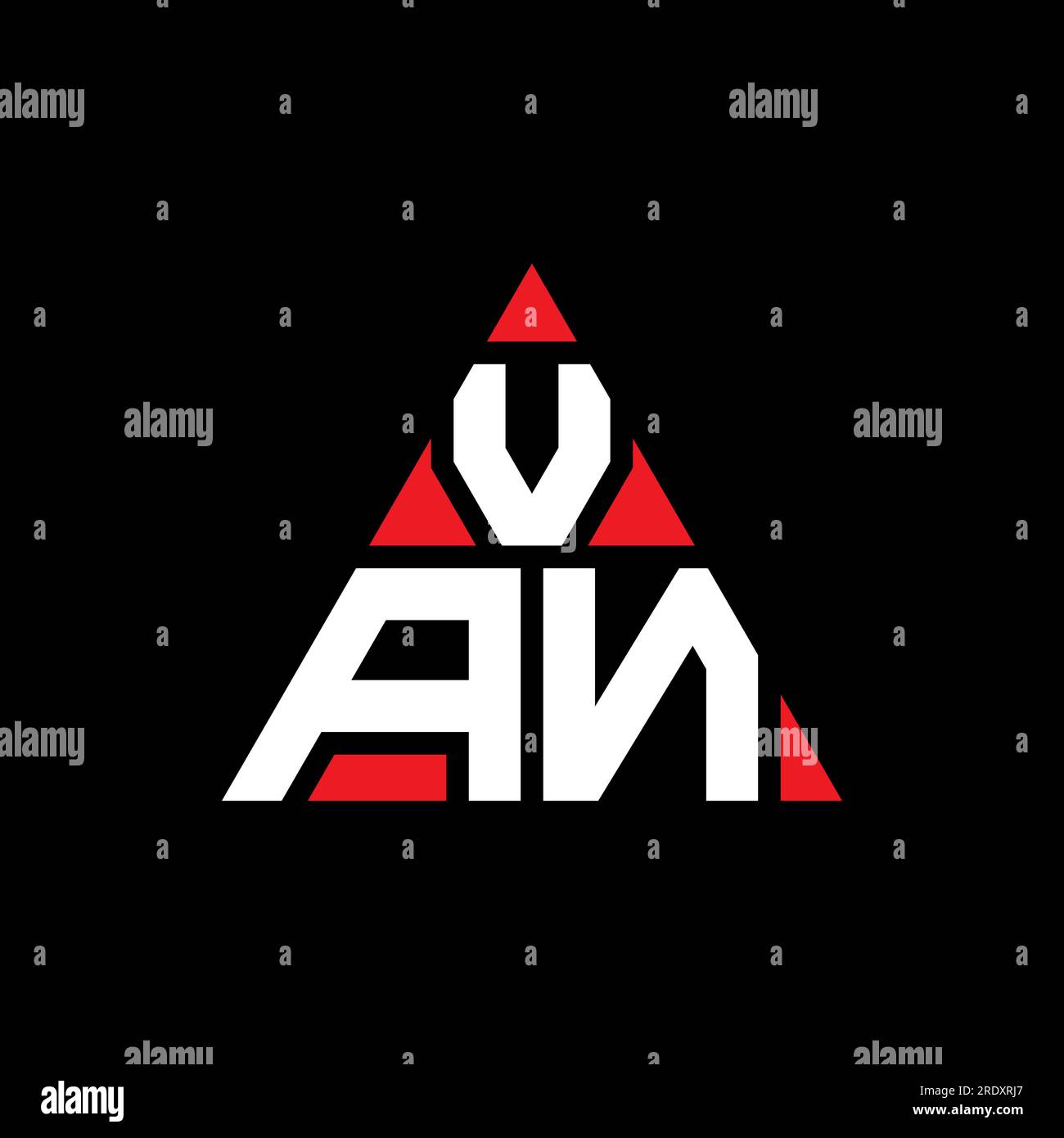 VAN triangle letter logo design with triangle shape. VAN triangle logo ...