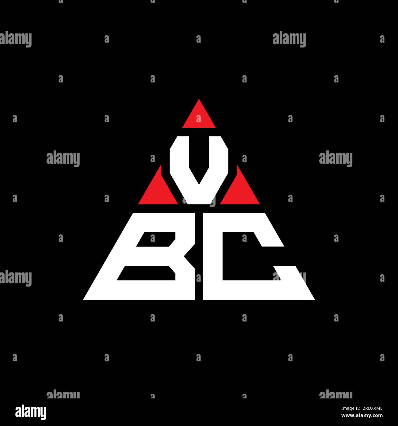 VBC triangle letter logo design with triangle shape. VBC triangle logo ...
