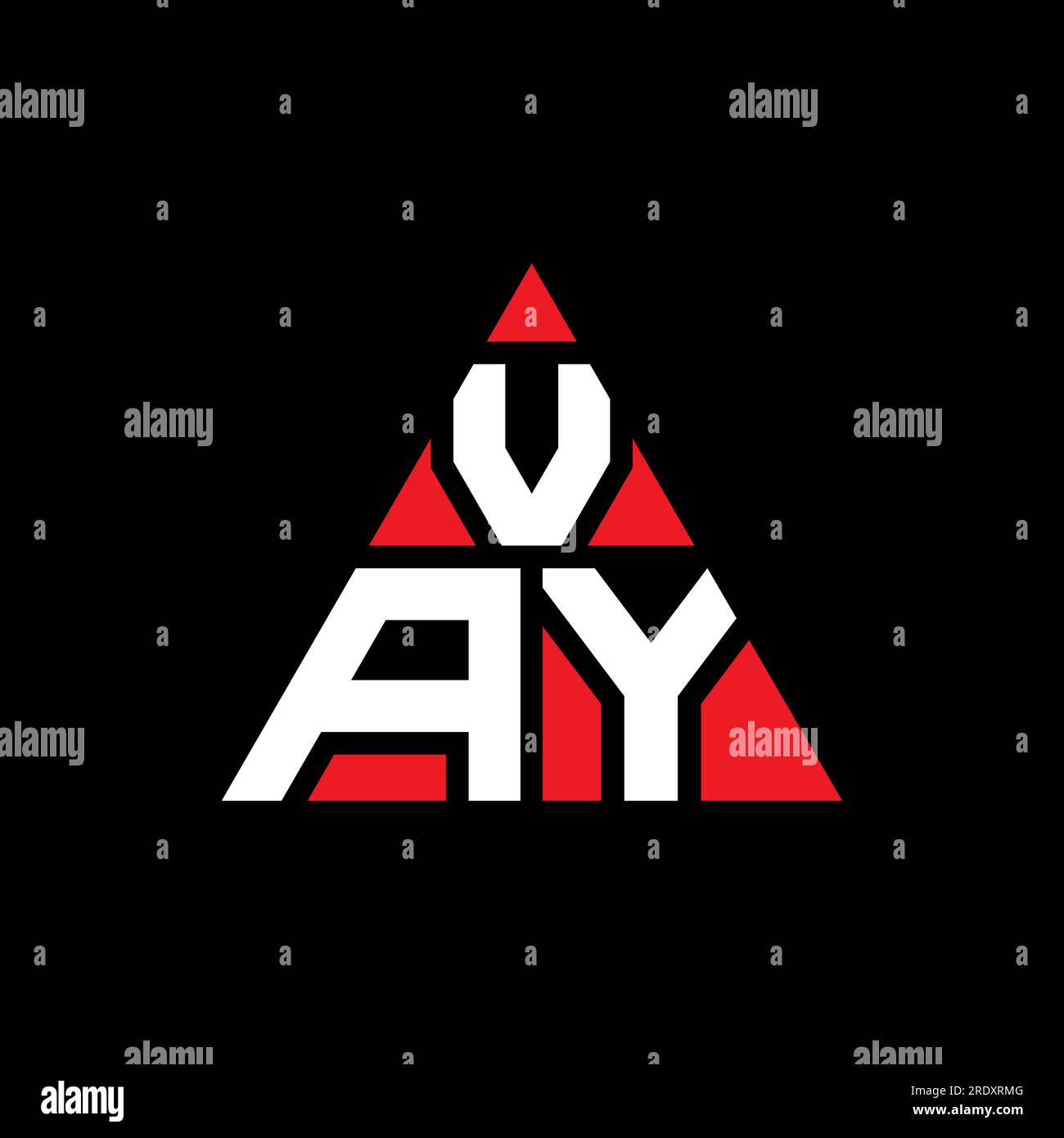 VAY triangle letter logo design with triangle shape. VAY triangle logo ...