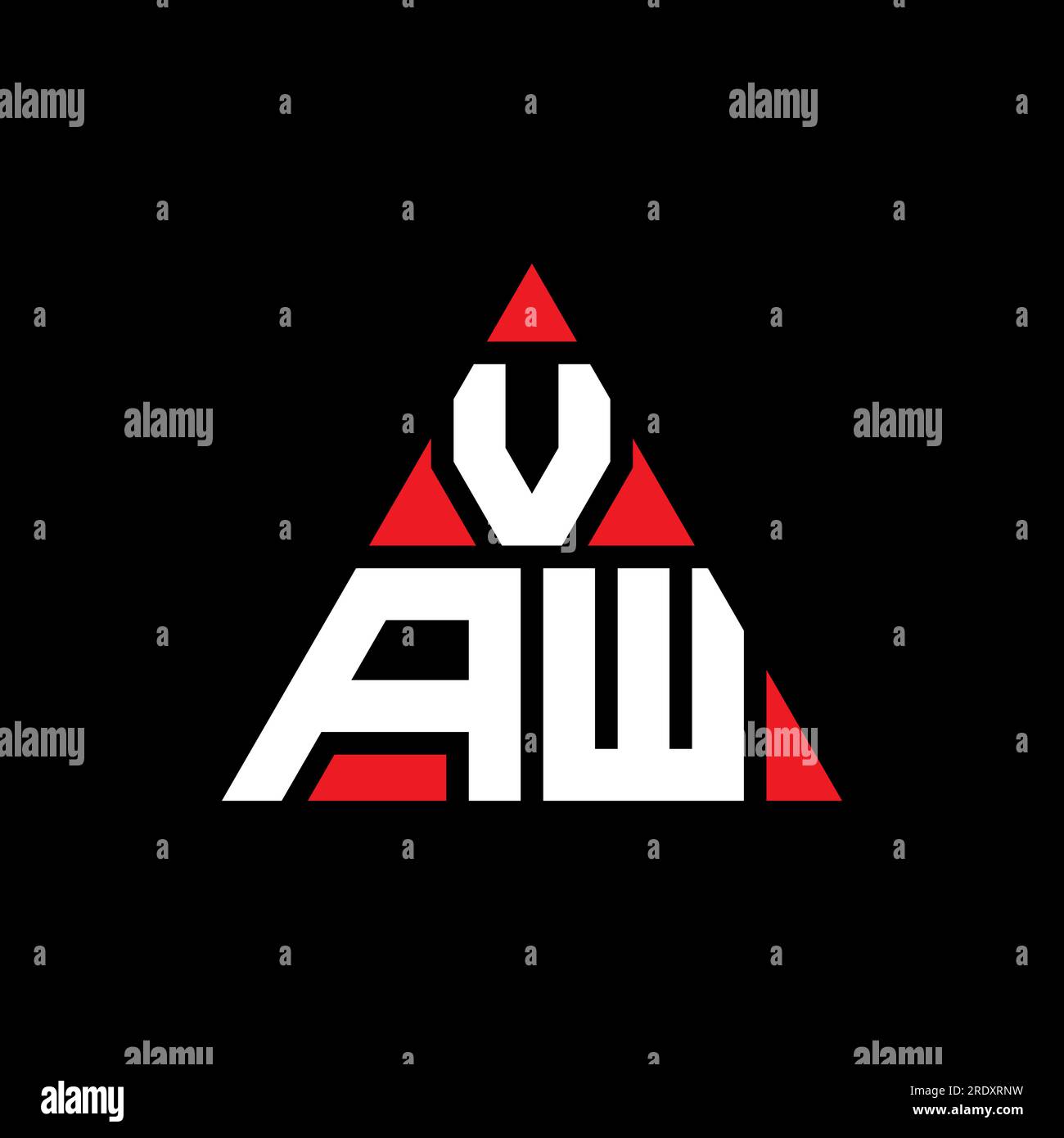 VAW triangle letter logo design with triangle shape. VAW triangle logo ...