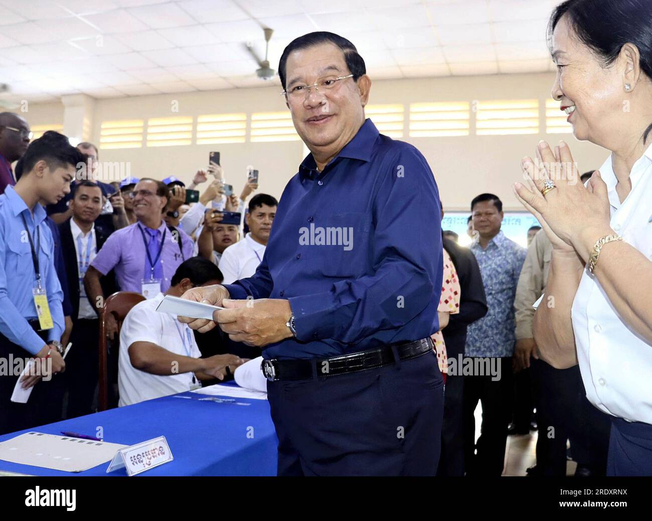 Cambodian Prime Minister Hun Sen of the Cambodian People's Party (CPP ...
