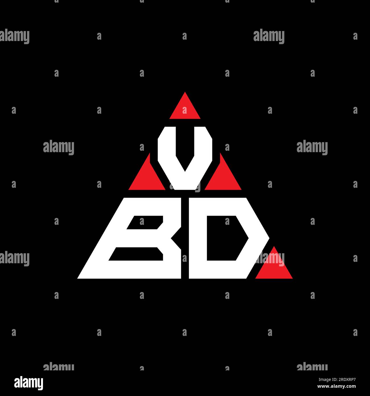 VBD triangle letter logo design with triangle shape. VBD triangle logo ...