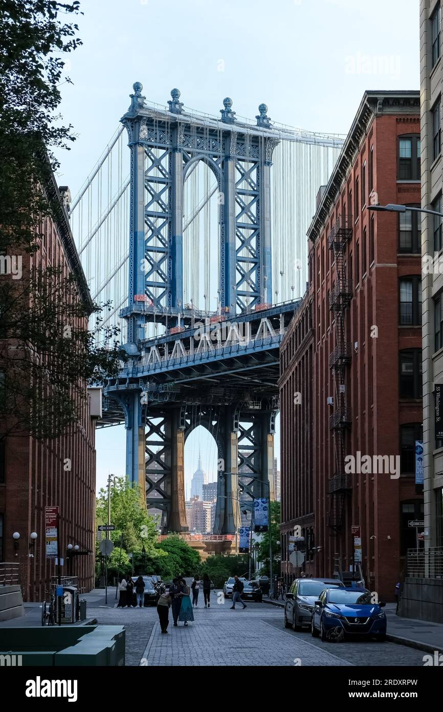 Architectural detail of Dumbo, a neighborhood in the New York City ...