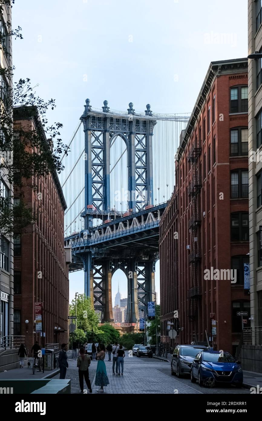 Architectural detail of Dumbo, a neighborhood in the New York City ...