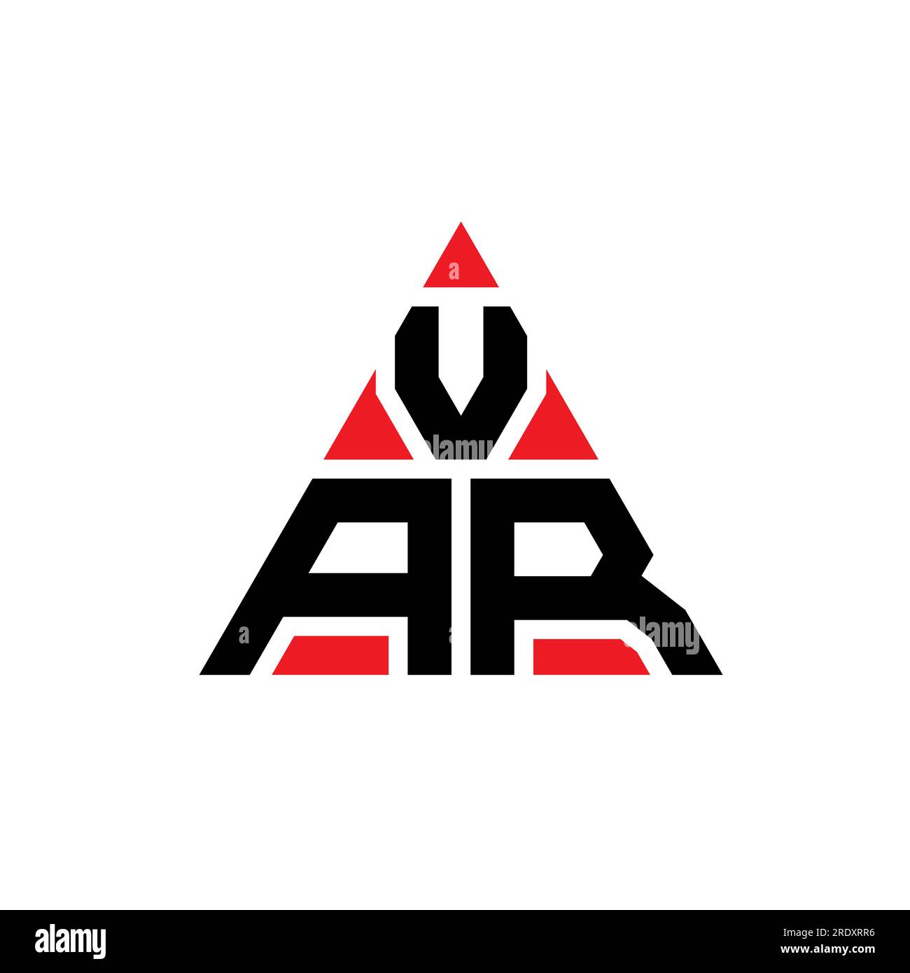 VAR triangle letter logo design with triangle shape. VAR triangle logo ...