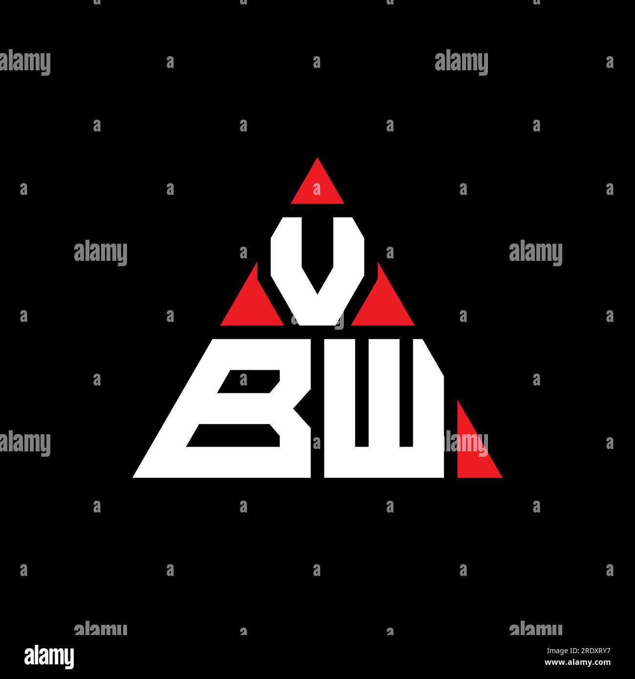 VBW triangle letter logo design with triangle shape. VBW triangle logo ...