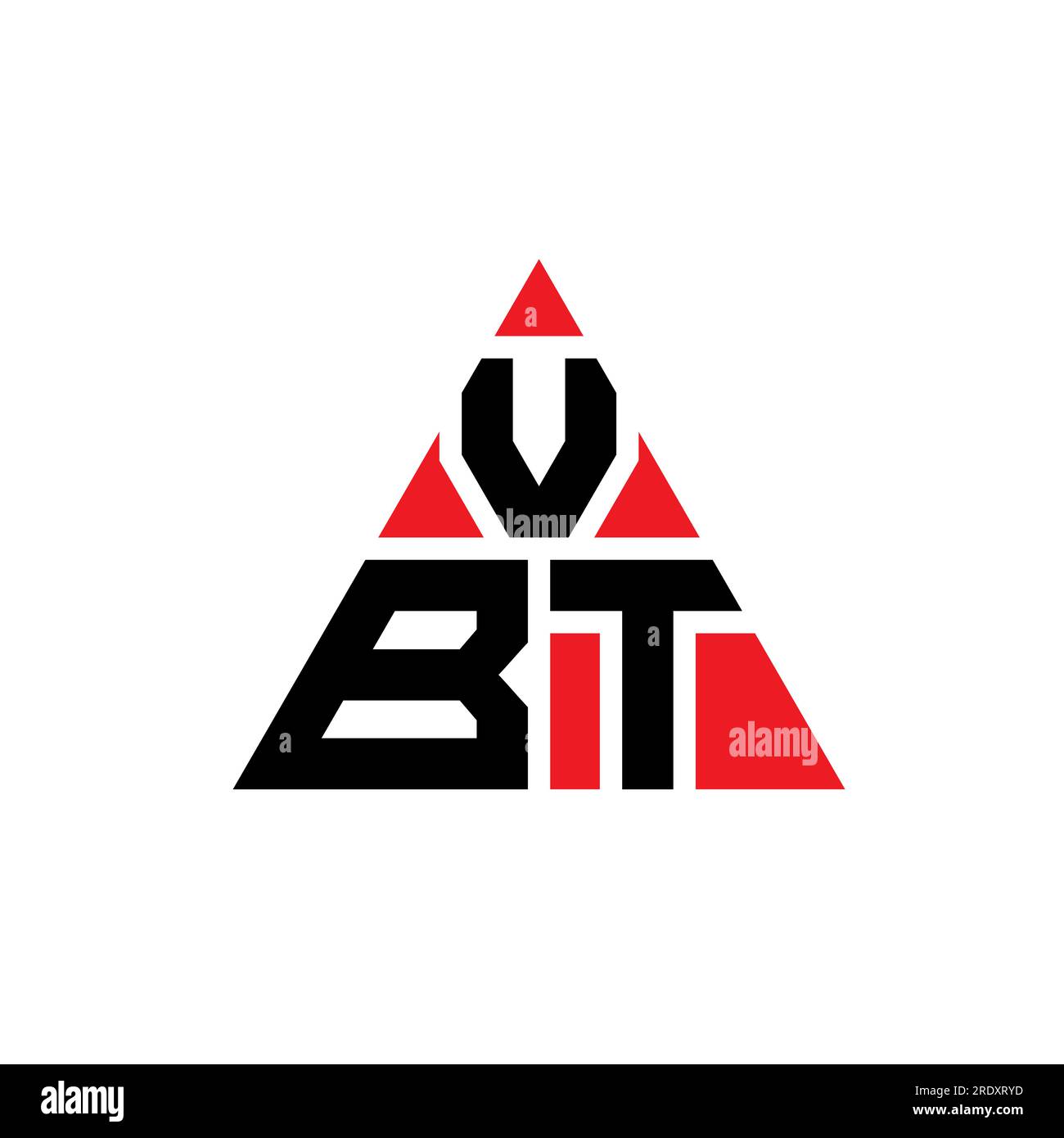 VBT triangle letter logo design with triangle shape. VBT triangle logo ...