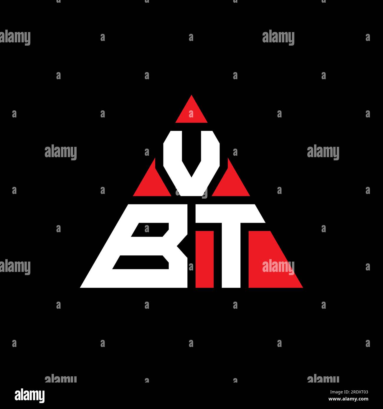 VBT triangle letter logo design with triangle shape. VBT triangle logo ...