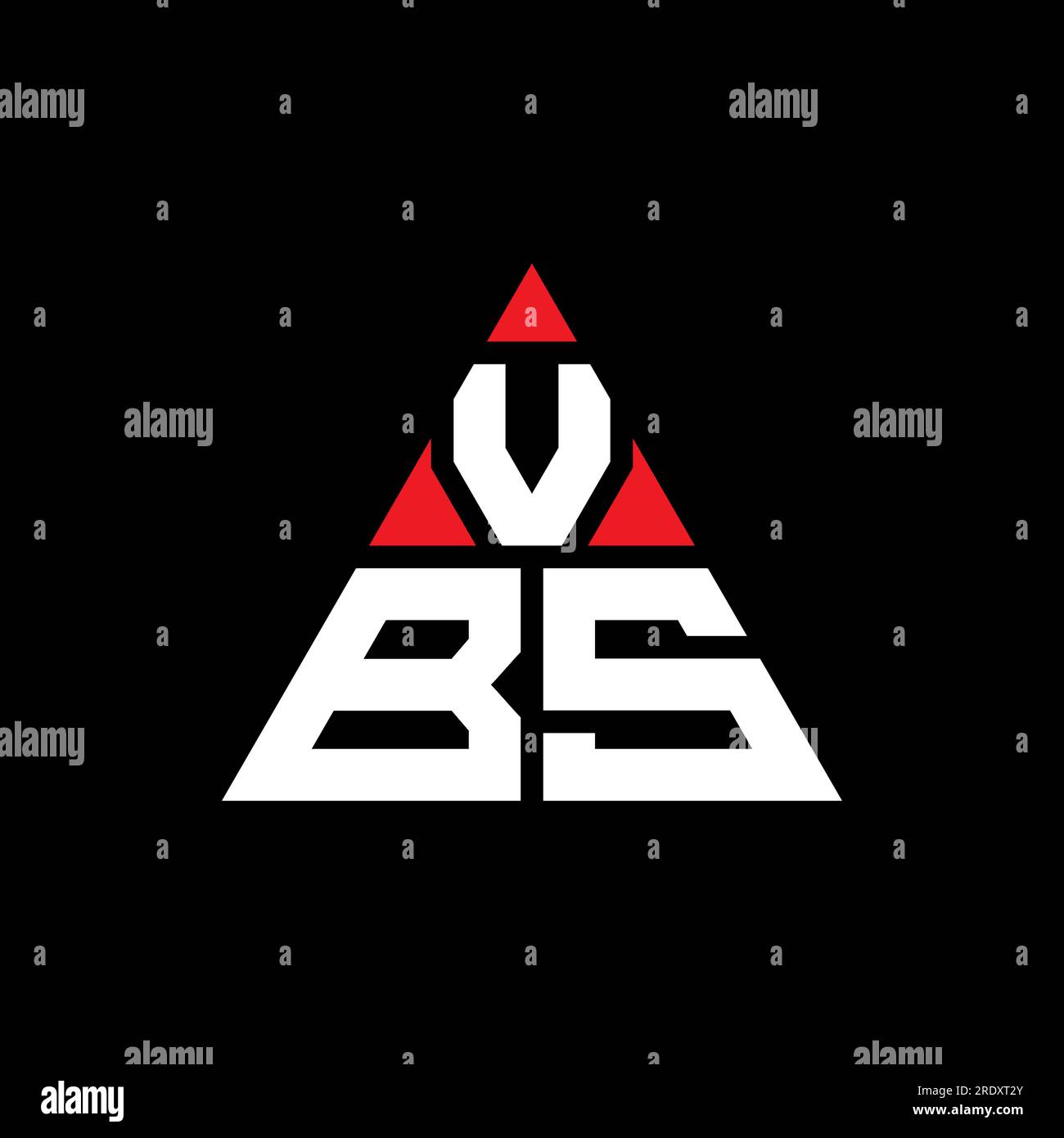 VBS triangle letter logo design with triangle shape. VBS triangle logo ...