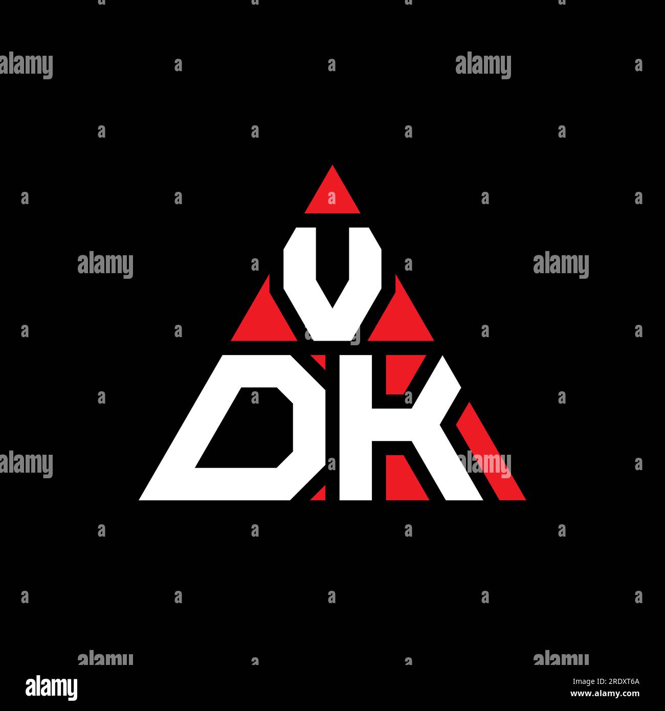 VDK triangle letter logo design with triangle shape. VDK triangle logo ...