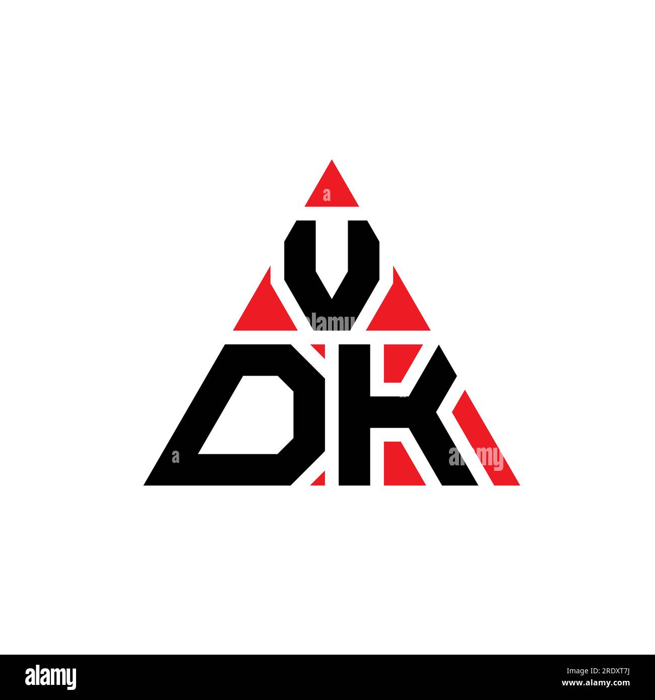 VDK triangle letter logo design with triangle shape. VDK triangle logo ...
